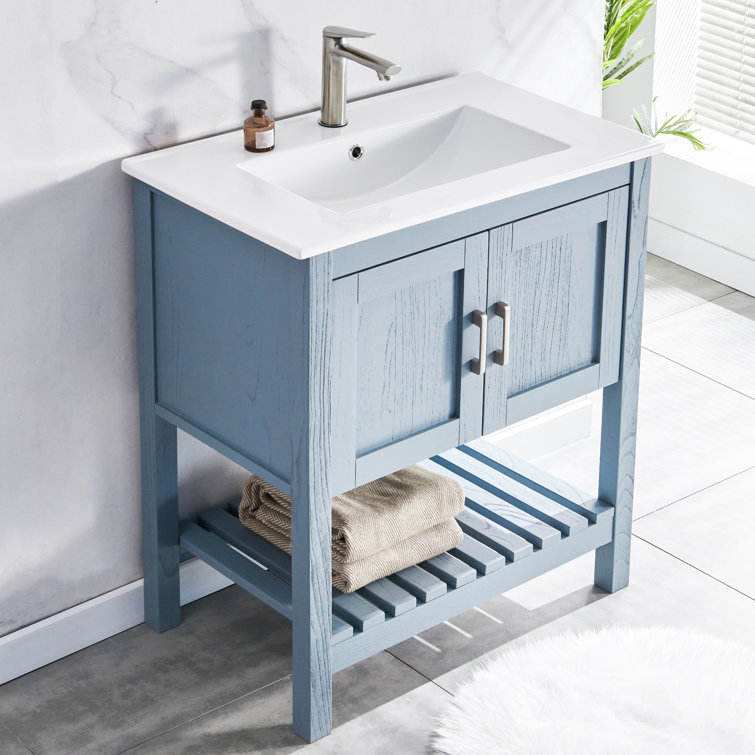 Winston Porter 30 Free Standing Single Bathroom Vanity With Ceramic